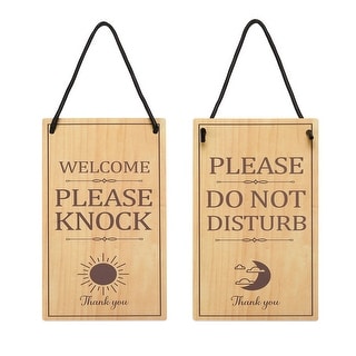 Welcome Please Knock Sign, Please Do Not Disturb Door Sign, Yellow,10 ...
