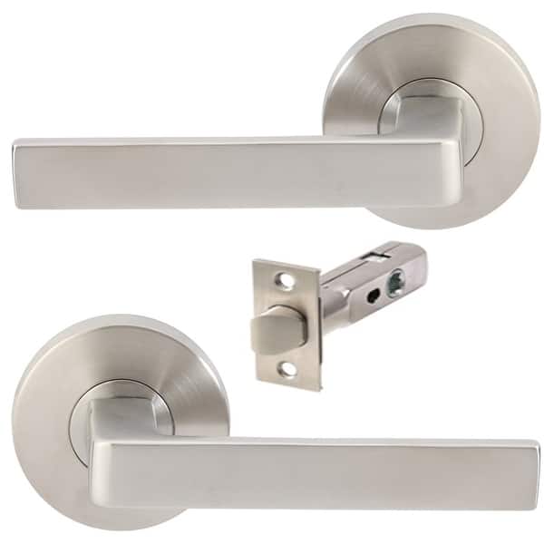 INOX Tokyo Passage Door Lever Set with 2-3/8 Inch Backset, RA Series ...