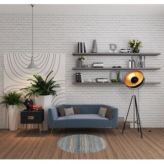 HomeRoots 4' Brown Round Ombre Tufted Handmade Area Rug - 48 - Bed Bath ...