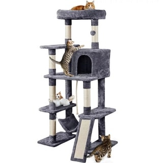 63" H Cat Tree Tower with Hammock - Bed Bath & Beyond - 38203313