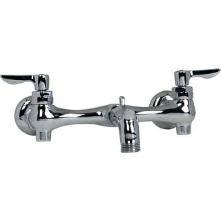 American Standard Double Handle Wall-Mount Service Faucet with Brass ...