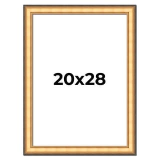 20x28 Frame Gold Plein Aire Solid Wood Picture Frame Width 2 Inches ...