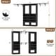 Rackcog 80"-120" W Closet System With 6 Wooden Drawers and 4 Hanging ...
