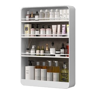 Bathroom Medicine Cabinet, 2-4 Layer Toiletry Organizer Cabinet, Wall ...