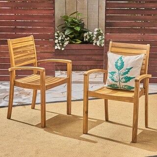 Charming Stacking Outdoor Dining Chair for Relaxed Patio Moments - Bed Bath & Beyond - 42457485