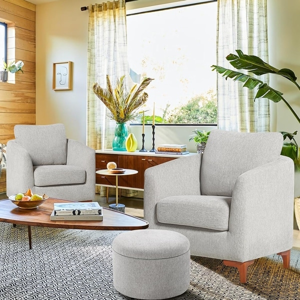 Living room accent chair with ottoman store