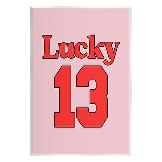 Stupell Lucky 13 Varsity Text Wall plaque Art design by House of Lulu ...