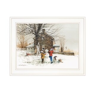 TrendyDecor4U Mid-Century Modern "The Joy of Snow" Framed Print Wall ...