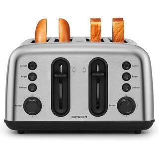 4 Slice Toaster, Stainless Steel Toaster with Extra Wide Slots - Bed ...