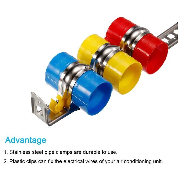 1 Set 1mm Air Conditioning Pipe Hanger Stainless Steel Cable Clamps Kit ...