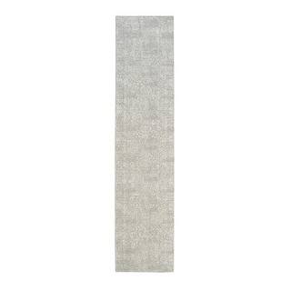 Shahbanu Rugs Hand Loomed Beige Fine Jacquard with Erased Design Wool ...