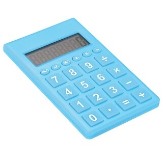 Desktop Calculator 8 Digit LCD Display Desk Calculator Style 2 Blue ...