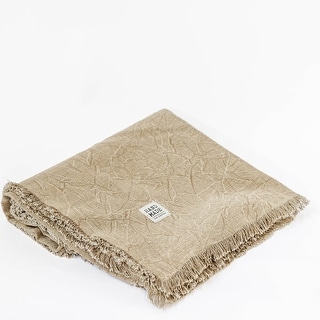 Stone Washed Beige With Fringes Tablecloth - Bed Bath & Beyond - 42473121