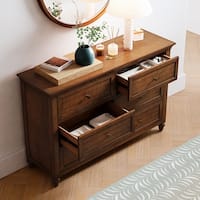 Gerald Traditional Wooden 6 Drawer Dresser With Storage By HULALAHOME ...