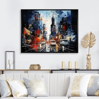 Designart "Blue Streets Of Harlem I" Harlem Renaissance Blue Wall Decor ...