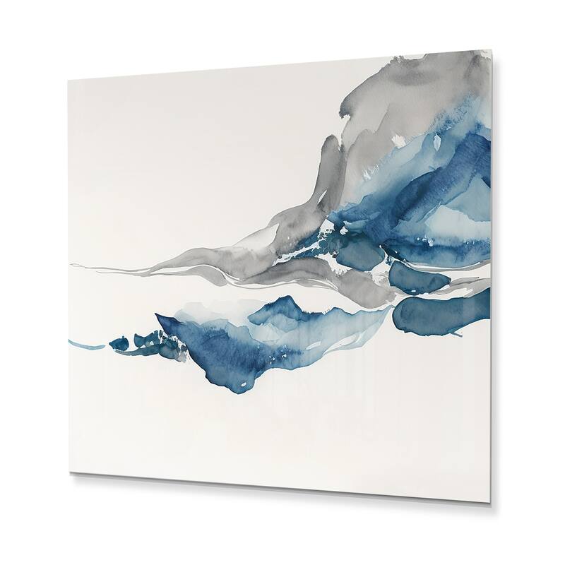 Designart 'Through The Sapphire Blue Clouds IV' Abstract Liquid Ink ...