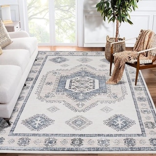 Boho Area Rug 9x12 Washable Large Rug Moroccan Living Room Rug - 9' x ...
