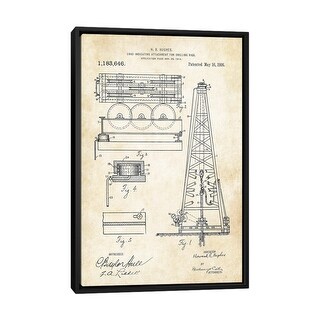 iCanvas "Oil Rig" by Patent77 Framed - Bed Bath & Beyond - 37135565