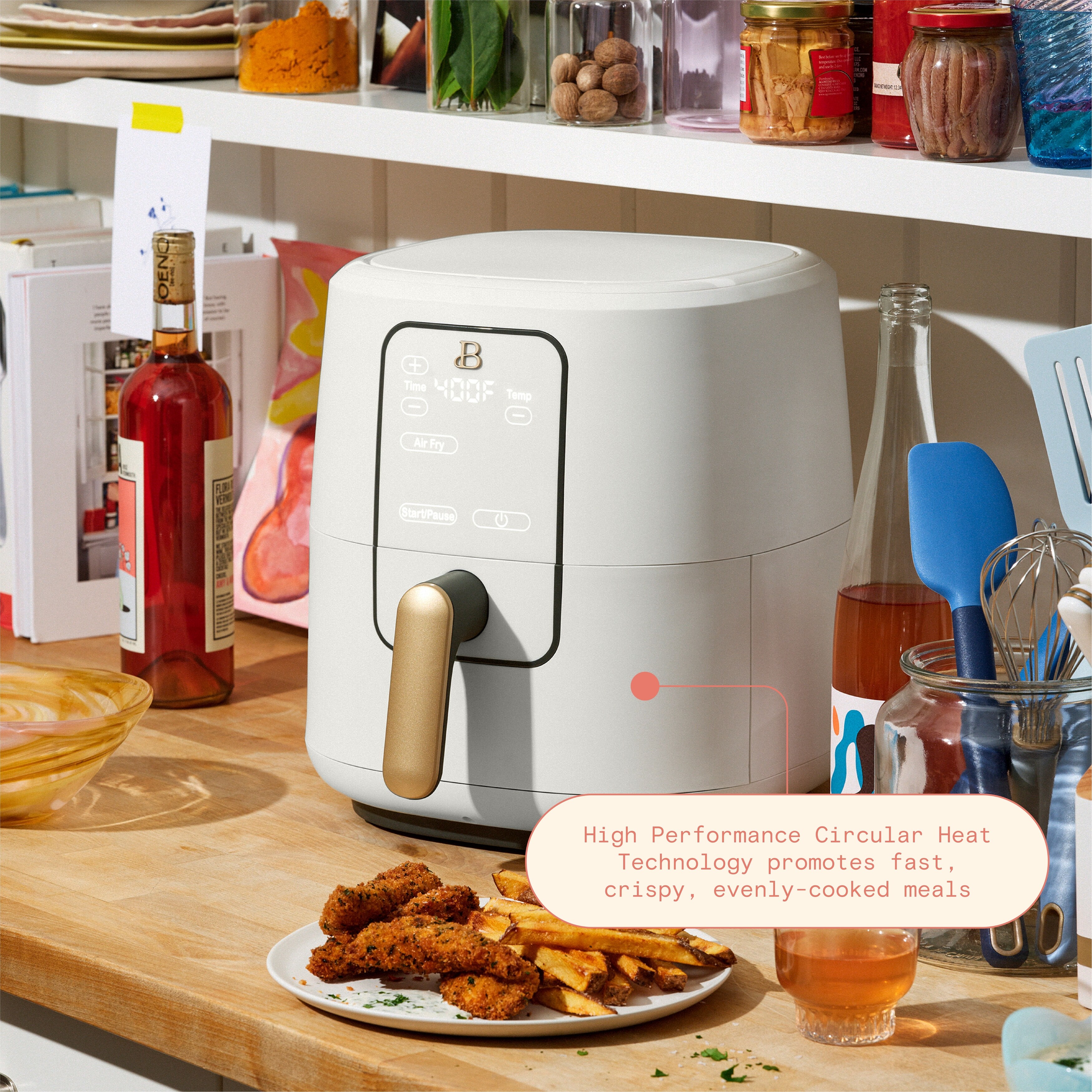 Beautiful 3 qt Air Fryer TurboCrisp White Icing