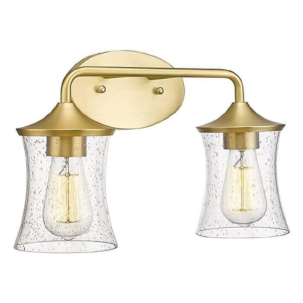 2-Light brushed gold vanity light Glass & Metal led light for kitchen ...