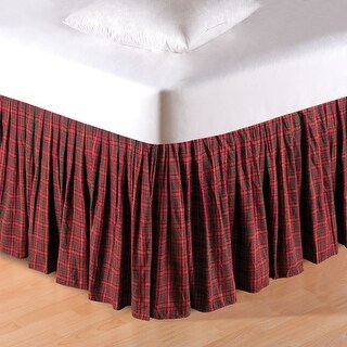 Green & Burgundy Plaid Bed Skirt - Bed Bath & Beyond - 36553610