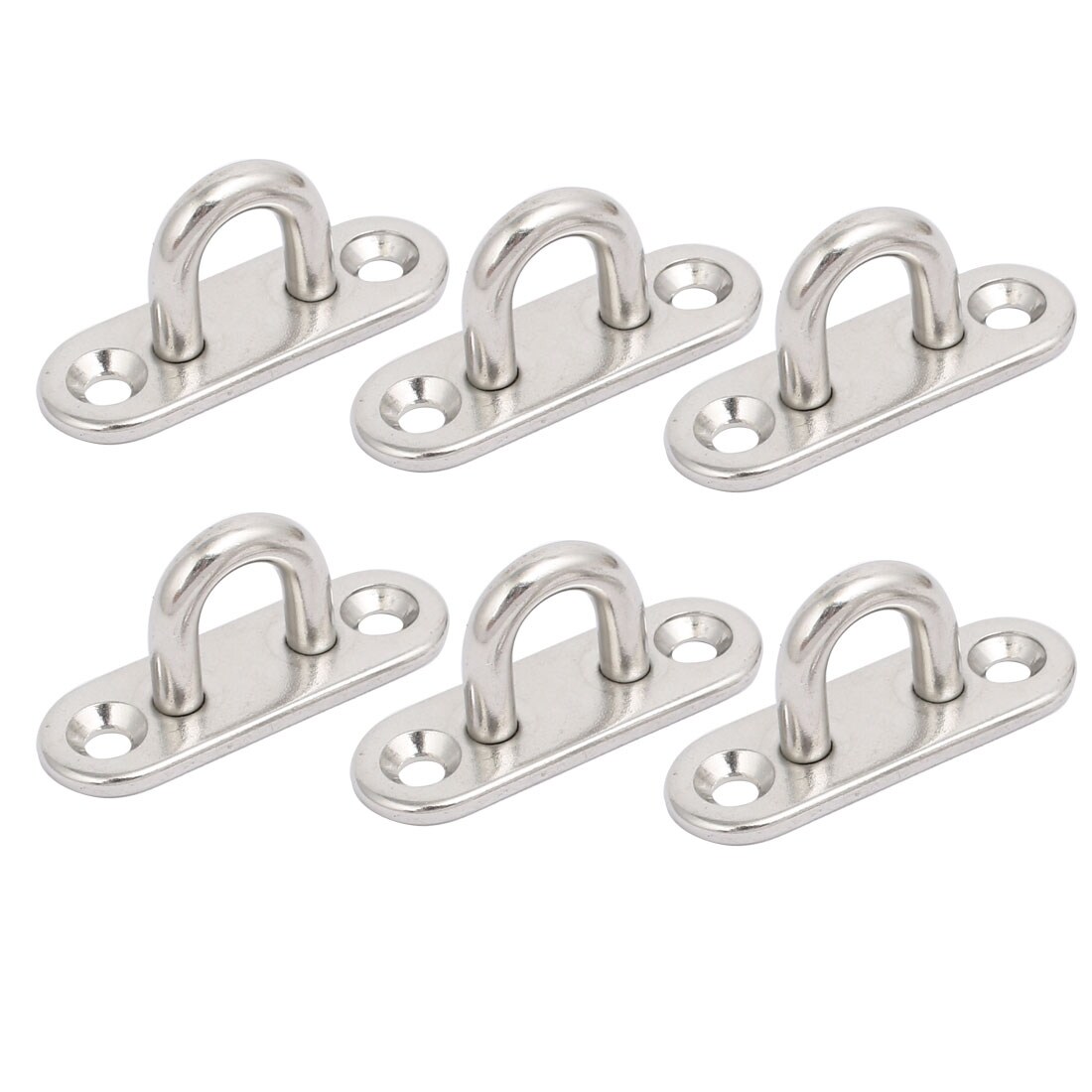 Stainless Steel 5mm Thick Ring Oblong Sail Shade Pad Eye Plate 4pcs ...