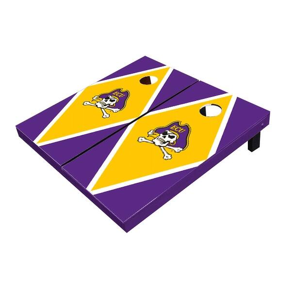 ECU Pirates Yellow and Purple Matching Diamond Cornhole Boards - Bed ...