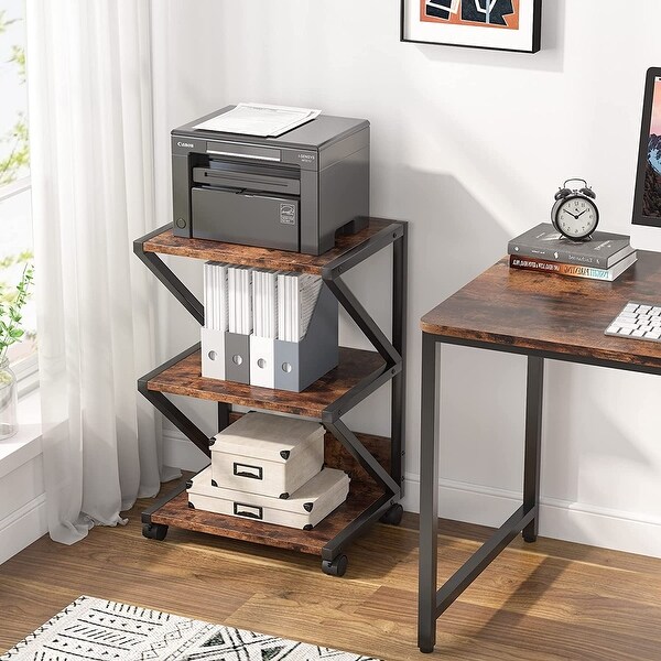 Small printer stand for under desk store