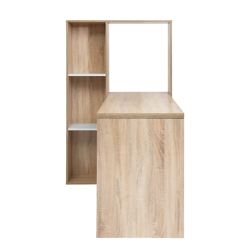 2 in 1 L-shape Computer Desk Desktop with Shelves - Overstock - 35543634