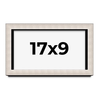 17x9 Shadow Box Frame Silver Real Wood Contemporary Shadowbox Display ...