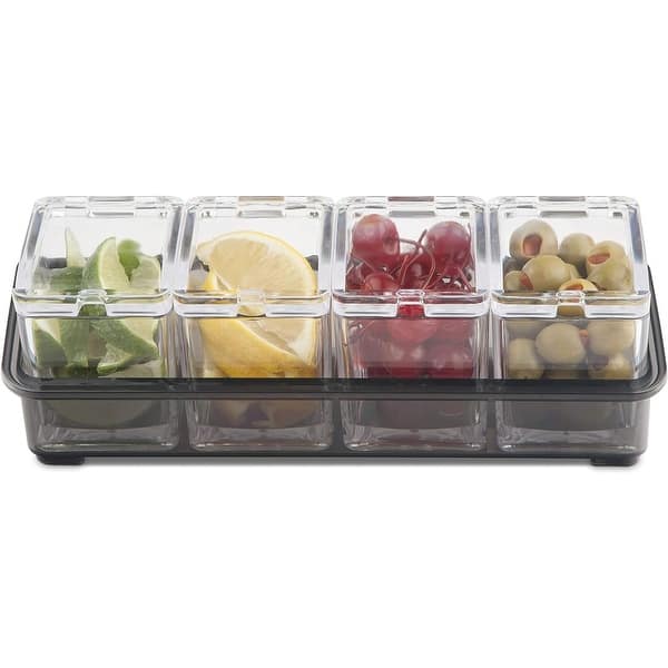 Final Touch 5 Piece Bar Caddy for Bar Garnishes - 10 x 4 x 3.1 inch ...