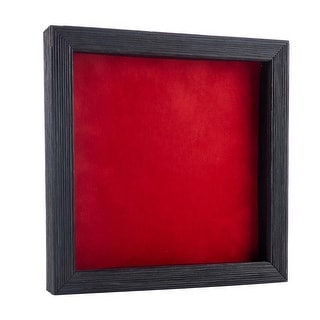 12x12 Shadow Box Frame Barnwood Black Wood | 1" Usable Display Depth ...