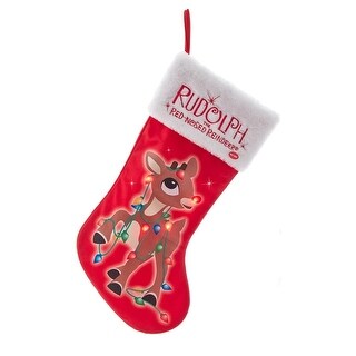 Rudolph The Red Nose Reindeer Battery Operated Light-Up Stocking - Bed ...