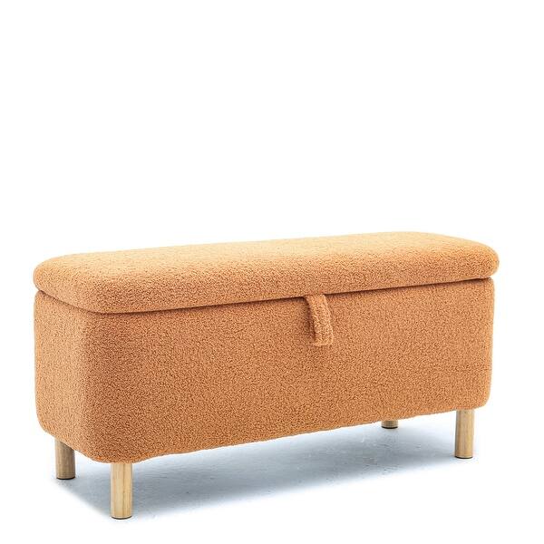 Orange Foot Stool Storage Bench/ Entryway Benchs/ Clamshell Shoe Bench ...