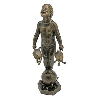 Design Toscano Turtle Boy Cast Iron Statue - Bed Bath & Beyond - 21593208