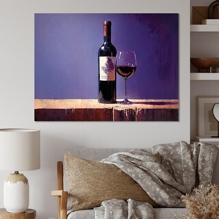 Designart "Syrahs Shadow I" Wine Wall Art - Bed Bath & Beyond - 40007805