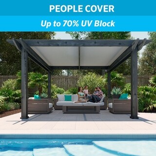 90% UV Block Protection and Privacy Screen Shade Fabric for Pergolas ...