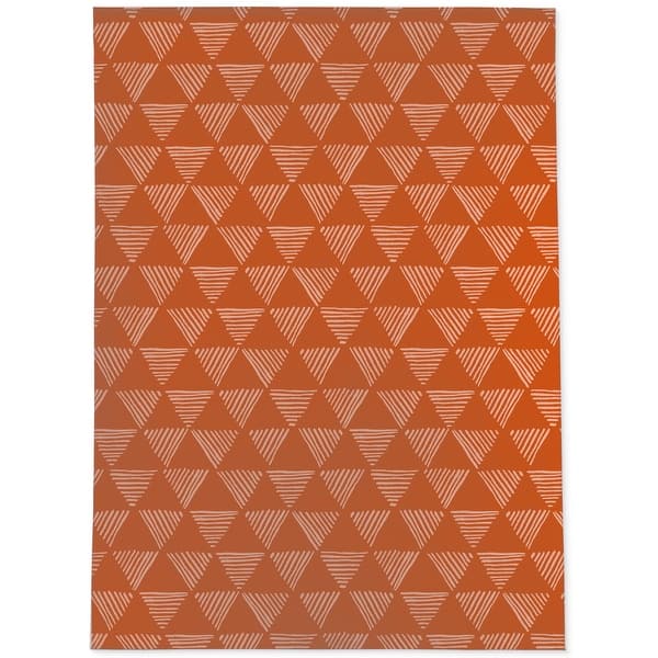 TRIANGULAR PRISM TERRACOTTA Chair Mat By Kavka Designs - Bed Bath ...