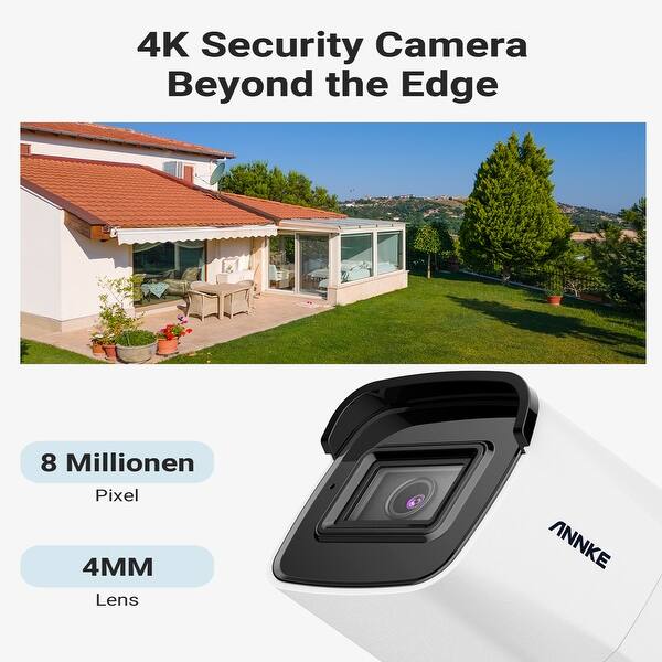 ANNKE 8MP 4K Ultra HD PoE IP Security Camera IP67 Weatherproof - On ...