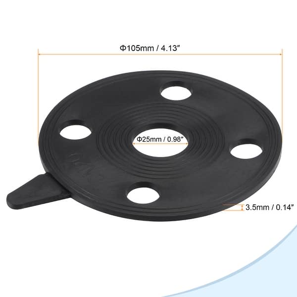 Rubber Flange Gaskets Full Face DN Pipe 4 Bolt Holes Black Flat Washer ...