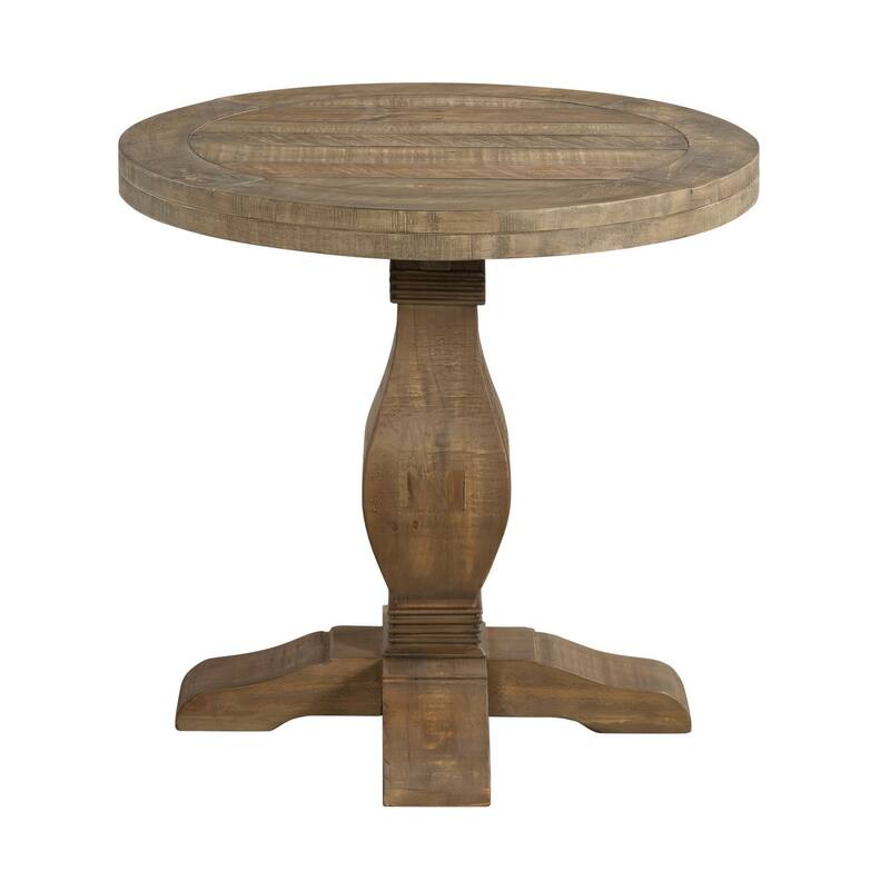 26 Inch Round End Table with Pedestal Base, Brown - On Sale - Bed Bath ...
