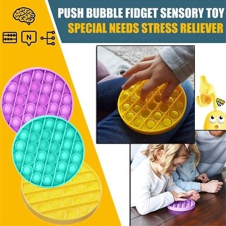 Bubble Sensory Fidget Toy, Stress Reliever Silicone Stress Reliever Toy ...