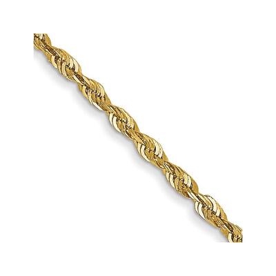 Curata Solid 18k Yellow Gold 1mm Rope Chain Necklace Options: 16 18 20 ...