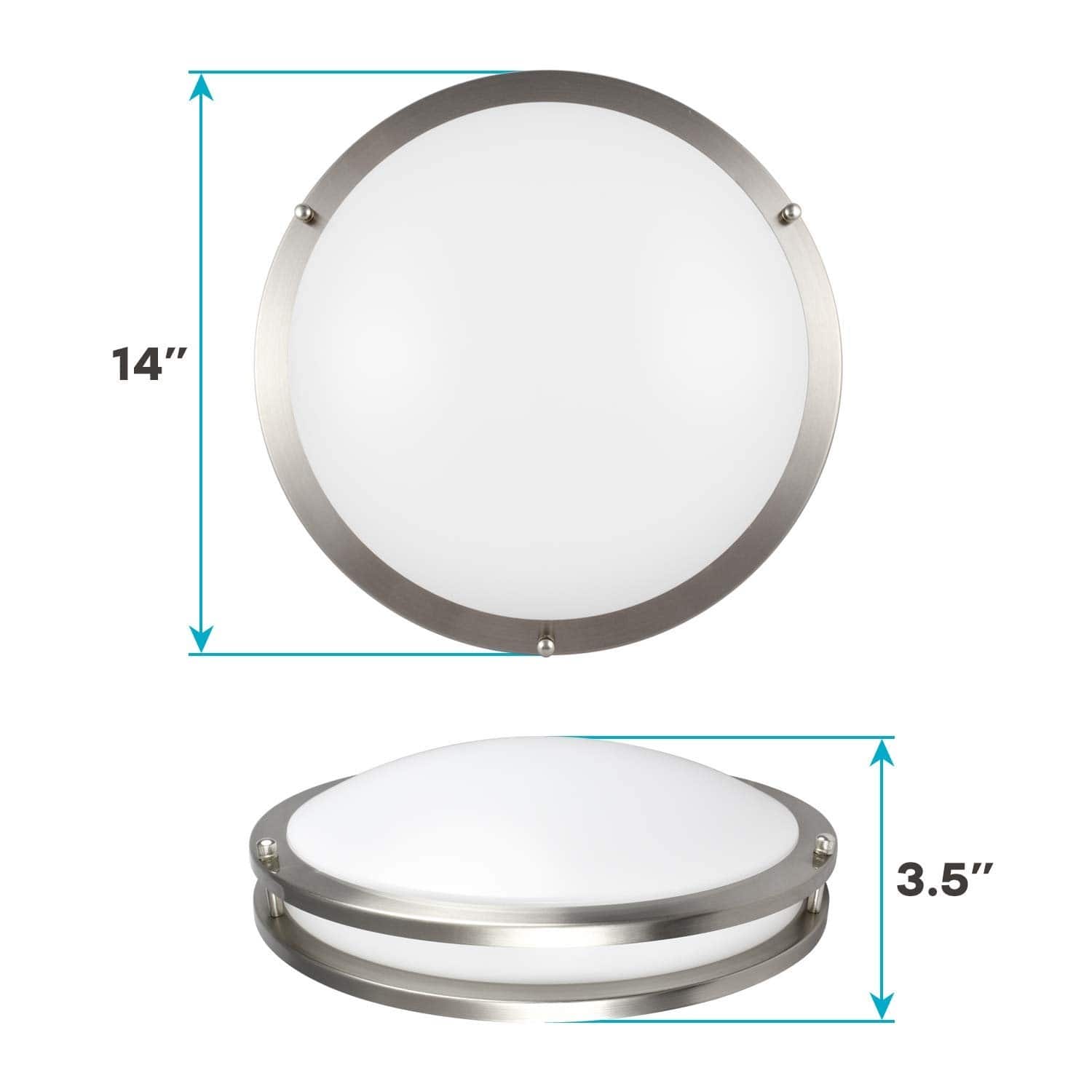 Luxrite 14 Inch LED Flush Mount Ceiling Light, Color Temperature ...