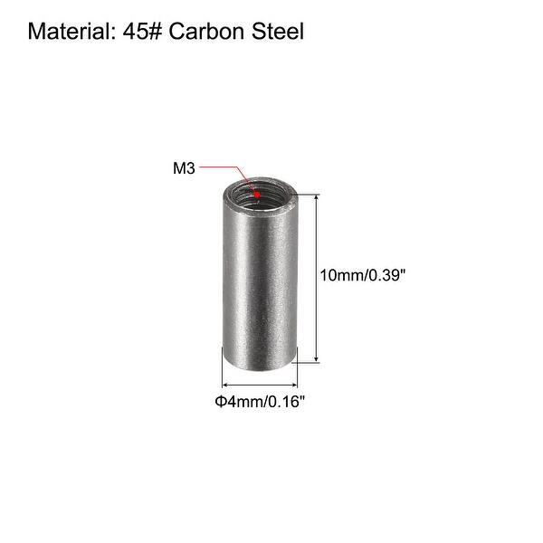 Carbon Steel Dowel Pin 4 x 10mm M3 Female Thread Shelf Support Pin ...