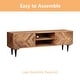 ExBrite Solid Wood Media Console Woodcraft HerringBone Pattern 2 Doors ...