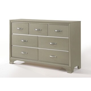Magana Champagne 7-drawer Dresser with Felt-lined Top Drawer - Bed Bath ...
