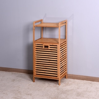 Bathroom Storage Tilt Out Laundry Linen Hamper with 2 Tier Laundry ...