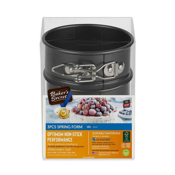 Baker's Secret Essential Line 3 Pcs Mini Springform Pan Set with ...