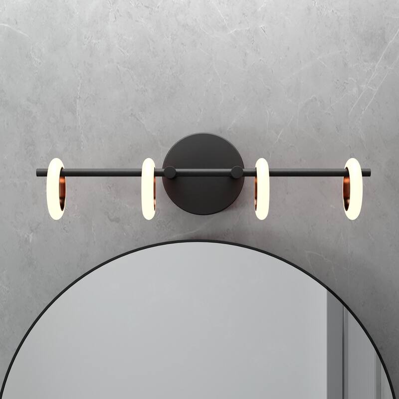 OROMA HOME Loop 4-Light Integrated-LED Bathroom Vanity Light - N/A - On Sale - Bed Bath & Beyond ...